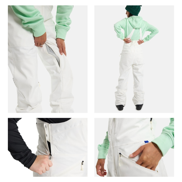 Burton 2024 Women's Reserve 2L Stretch Bib Pants - Stout White – Xtreme ...