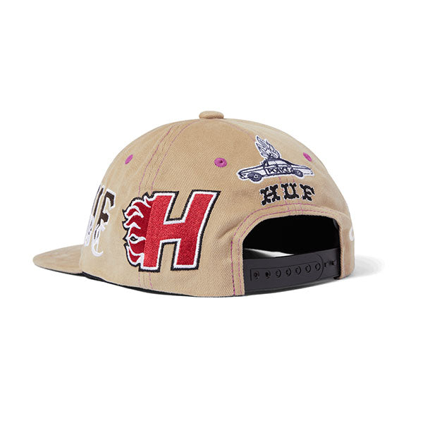 HUF Mashup 6 Panel Snapback Biscuit – Xtreme Boardshop (XBUSA.COM)