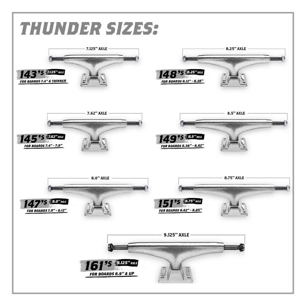 Thunder Team Inverted Polished Trucks Silver 148 (Pair) – Xtreme ...